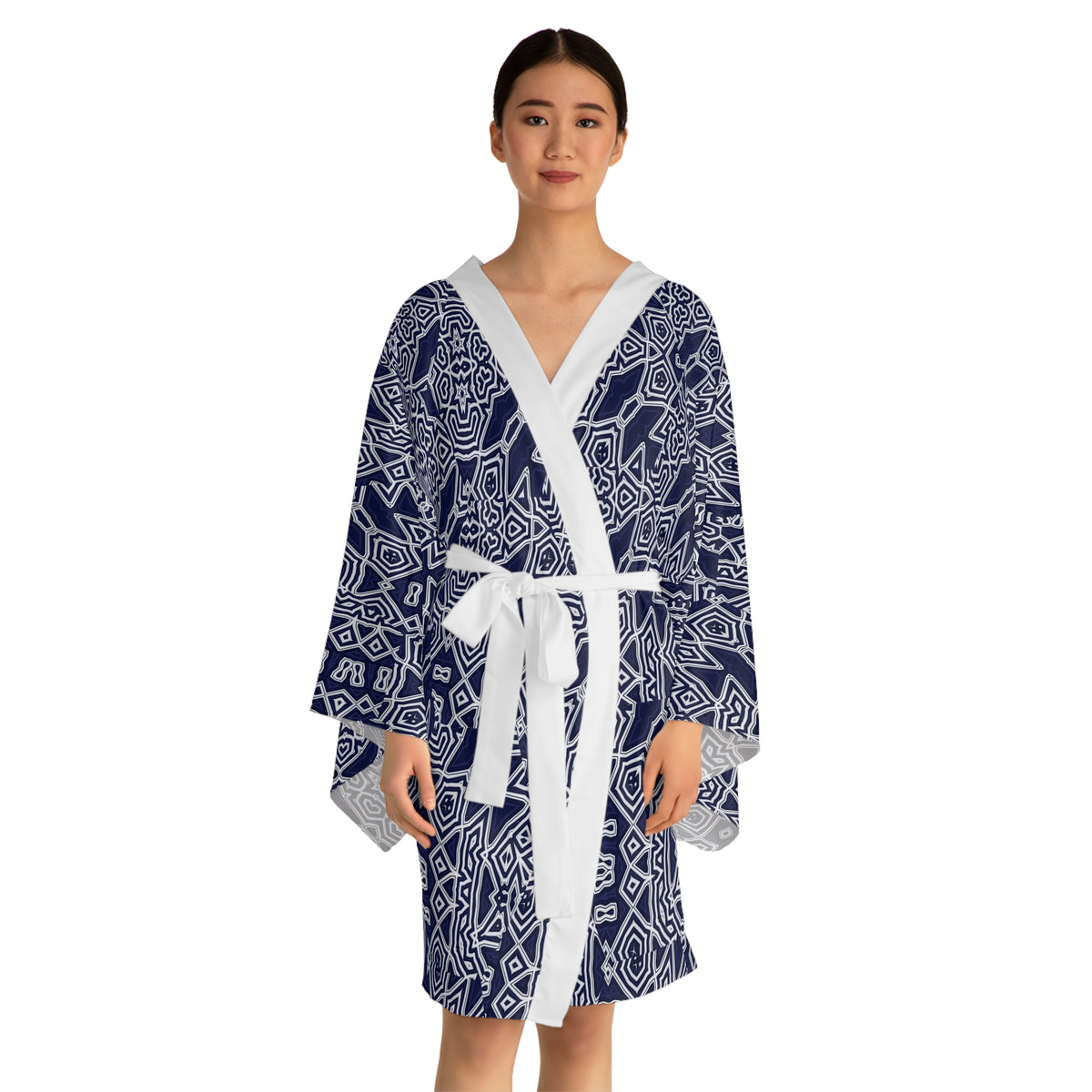 Nina Marries David Long Sleeve Kimono-Style Robe – BrrrBlanc